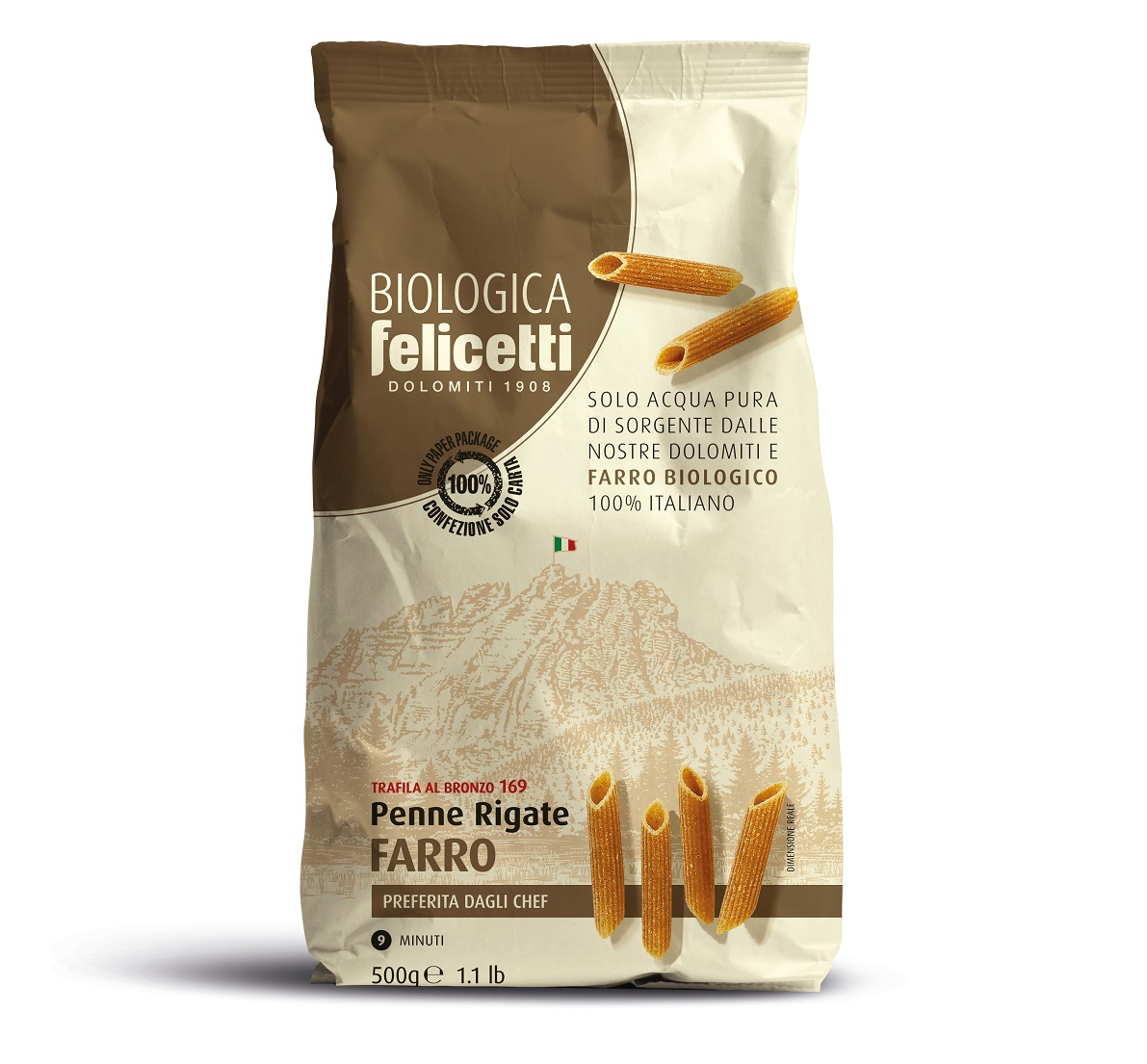 Pastificio Felicetti: restyling della gamma e nuovo packaging 100% in carta