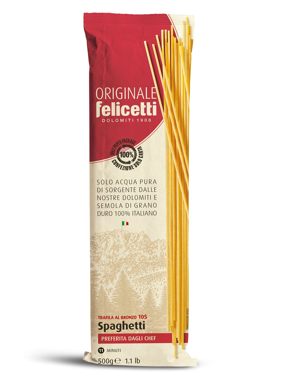 Pastificio Felicetti: restyling della gamma e nuovo packaging 100% in carta
