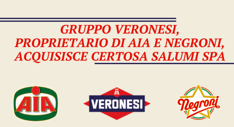 Gruppo Veronesi, proprietario di AIA e Negroni, acquisisce Certosa ...
